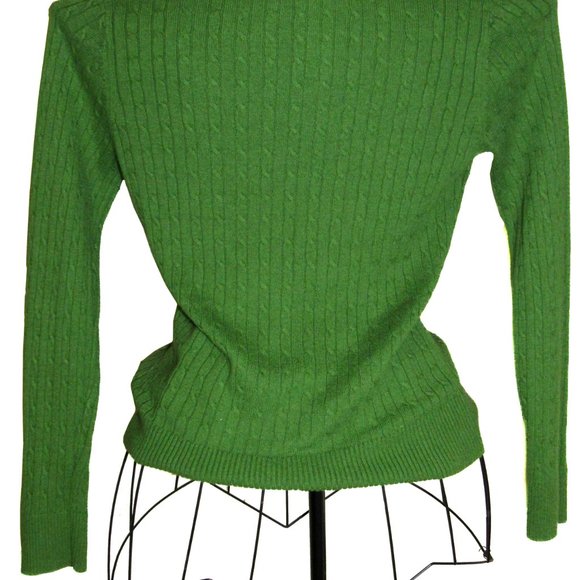 Merona | Sweaters | Merona Whisper Of Green Whimsical Cableknit Sweater ...